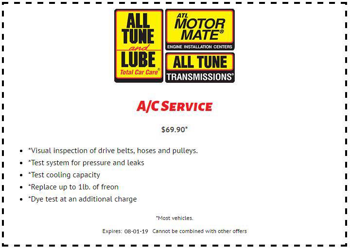 Knoxville Car Care Coupons & Specials | All-Tune & Lube